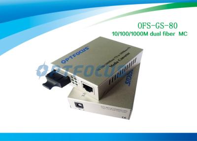 China Gigabit Ethernet Media Converter Single Mode 80km Fiber to RJ45 1000Mbps SC for sale