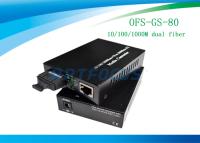 China Gigabit Ethernet Media Converter Single Mode 80km Fiber to RJ45 1000Mbps SC for sale