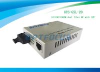 China 20km Single Mode Gigabit Media Converter 10/100/1000Base-T to 1000Base-LX SC 1310nm LFP for sale