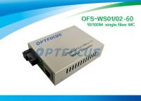 China Gigabit Single Mode Fiber Optic Media Converter 1310nm 1550nm SC 60km for sale