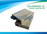 China Black Single Ethernet Fiber Optic Converter 128K 10 / 100M UTP Connector for sale