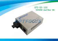 China 10/100M Single Mode Dual Fiber Media Converter 100km SC 1310nm External Power for sale