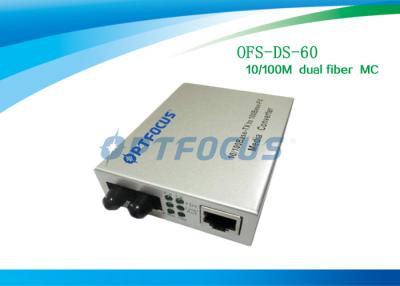 China 10/100M 1310nm Singlemode Fiber Ethernet Media Converter 60km SC External Power for sale