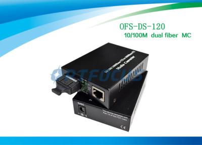 China 1310nm Singlemode 10/100M Dual Fiber Media Converter 120km SC External Power for sale