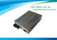 China Gigabit Single Mode Fiber Media Converter 40km SC 10/100/1000Base-T to 1000Base-FX for sale
