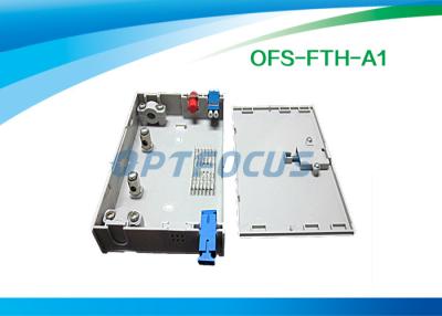 China FTTH Mini Fiber Optic Terminal Box 6 Fiber Pigtails 3 SC FC ST Adapters for sale