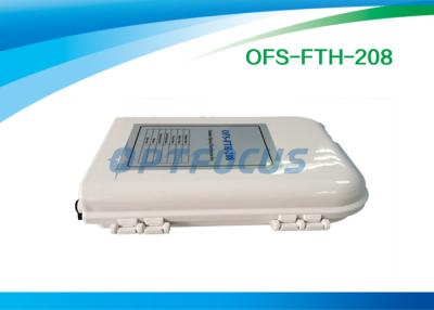 China ROHS Small Fiber Optic Terminal Box 3 Cable Ports 8 SC Adaptors Pole Mounting for sale