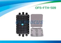 China 32 Cores Outdoor Fiber Optic Splice Closure 6 Port 490x252x192 mm Black for sale