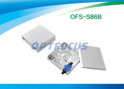 China Indoor Mini Fiber Termination Box Optical Socket 0.2dB 86x86x27mm for FTTH for sale