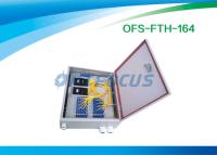 China Wall Mounted Cabinet Single Fiber Optic Termination Box 24 Splice Tray for sale