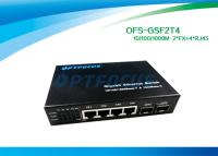 China Managed Ethernet 12 Gigabit Fiber Optic Switch 6 Ports 2 SFP Slots 30x140x90mm for sale
