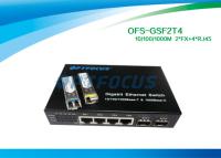 China Managed Ethernet 12 Gigabit Fiber Optic Switch 6 Ports 2 SFP Slots 30x140x90mm for sale
