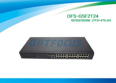 China 24 Port Gigabit Ethernet Switch with 2 SFP Slots 48Gbps Backplane Unmanaged for sale