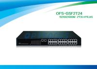 China 24 Port Gigabit Ethernet Switch with 2 SFP Slots 48Gbps Backplane Unmanaged for sale