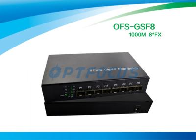 China SFP 8G Fiber Optic Switch 8K MAC Addresstable Optical Network Switch Unmanaged for sale