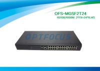 China 12G L2 Managed Gigabit Ethernet Switch 24 Port 1000Base-T 2 SFP 1000Base-Fx for sale