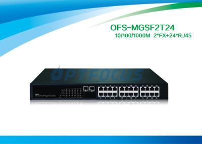 China 12G L2 Managed Gigabit Ethernet Switch 24 Port 1000Base-T 2 SFP 1000Base-Fx for sale