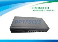 China SNMP Managed Media Converter Fiber Optic Switch 3 Port SFP 1000BASE FX 4 Port 10 100 1000M TX for sale