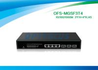 China SNMP Managed Media Converter Fiber Optic Switch 3 Port SFP 1000BASE FX 4 Port 10 100 1000M TX for sale