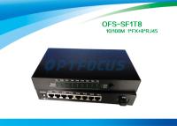 China 8 Port Full Duplex Optical Fiber Switch 1536 Bytes Frame UTP Cable 100Mbps for sale