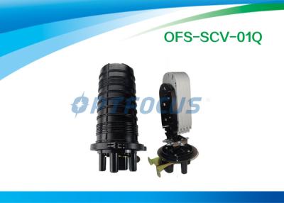 China Fiber Optic Splice Closure Mechanical Seal 1 Oval Port 3 Small Port 12 Fibers Dome Type for sale
