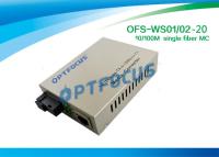 China Single Fiber SM SC Media Converter 10/100M 100KM 1310nm 1550nm for sale