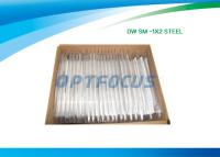 China 1x2 Steel FBT Fiber Optic Coupler Splitter SM 1310nm 1550nm Dual Wavelength for sale