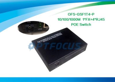 China 5 Port Power Over Ethernet POE / Gigabit Poe Network Switch DF SM Mulyimode for sale