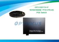 China 10/100Mbps 5 Port PoE Ethernet Fiber Optic Switch 18dBm 125x27x85mm Full Duplex for sale