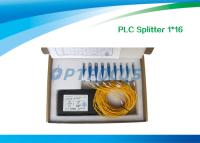China 1x16 PLC Fiber Optic Splitter 1260-1650nm Low Insertion Loss 19 Inch Rack Mount for sale