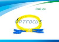 China E2000 UPC Fiber Optic Patch Cable Single Mode 9/125um Duplex LSZH for sale