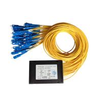 China SC/UPC/APC 2x32 PLC Fiber Optic Splitter ABS Module FTTH 1260-1650nm for sale