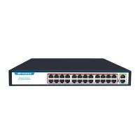 China Customized 24 Port POE Switch 2*10/100/1000mbps UP-Link Port For ISP for sale