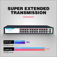 China Customized 24 Port POE Switch 2*10/100/1000mbps UP-Link Port For ISP for sale