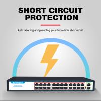 China Customized 24 Port POE Switch 2*10/100/1000mbps UP-Link Port For ISP for sale
