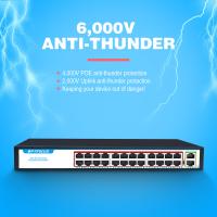 China Customized 24 Port POE Switch 2*10/100/1000mbps UP-Link Port For ISP for sale