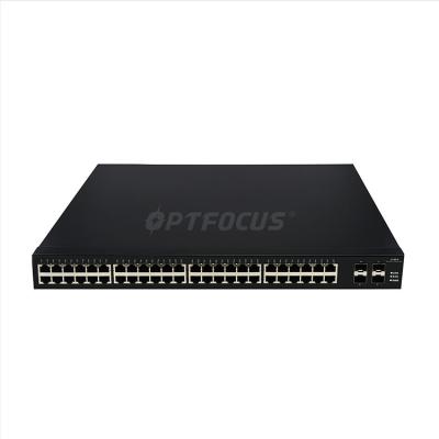 China 48 Port Gigabit Managed Fiber Switch with 4 10G SFP+ Uplink Ports 598Gbps Switching Capacity for sale