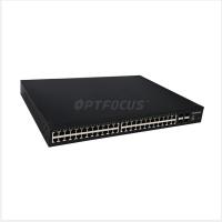 China 48 Port Gigabit Managed Fiber Switch with 4 10G SFP+ Uplink Ports 598Gbps Switching Capacity for sale