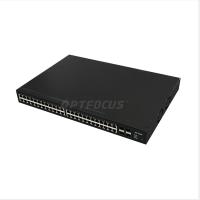 China 48 Port Gigabit Managed Fiber Switch with 4 10G SFP+ Uplink Ports 598Gbps Switching Capacity for sale