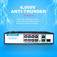 China 8 Port Gigabit Managed PoE Switch 1310nm Single Mode Fiber 20km 120W for sale