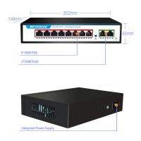 China 8 Port 10/100Mbps PoE Switch with 2 Uplink Ports 30W per Port for CCTV IP Camera NVR for sale