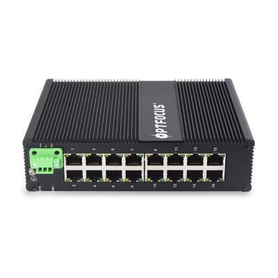 China Industrial 16-Port Gigabit PoE Switch 10/100/1000Base-T RJ45 for NVR ISP FTTH for sale