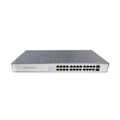 China 24 Port Gigabit Ethernet Network Switch 10/100/1000M RJ45 2 SFP Slots 52Gbps Backplane for sale
