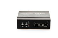 China Industrial 5 Port PoE Ethernet Switch 2 Gigabit Fiber 3 RJ45 10/100/1000M DC10-58V for sale