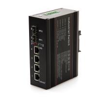 China Industrial Gigabit PoE Ethernet Switch 2 Fiber Ports 4 RJ45 10/100/1000M DC10-58V for sale