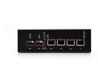 China Industrial Gigabit PoE Ethernet Switch 2 Fiber Ports 4 RJ45 10/100/1000M DC10-58V for sale