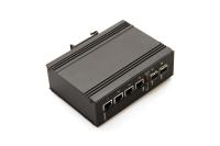 China Industrial Gigabit PoE Ethernet Switch 2 Fiber Ports 4 RJ45 10/100/1000M DC10-58V for sale