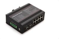 China Industrial 10 Port Gigabit Ethernet Switch 2 Fiber 8 RJ45 PoE -40 to 85C for sale