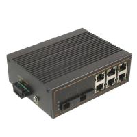 China Industrial Unmanaged Ethernet Switch 2 100M Fiber Ports 6 RJ45 Ports DC10-58V for sale