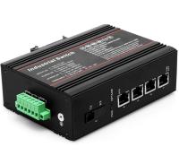 China Industrial PoE Switch 1x100M Fiber Port 4x10/100M RJ45 Unmanaged DIN Rail -40 to 85C for sale